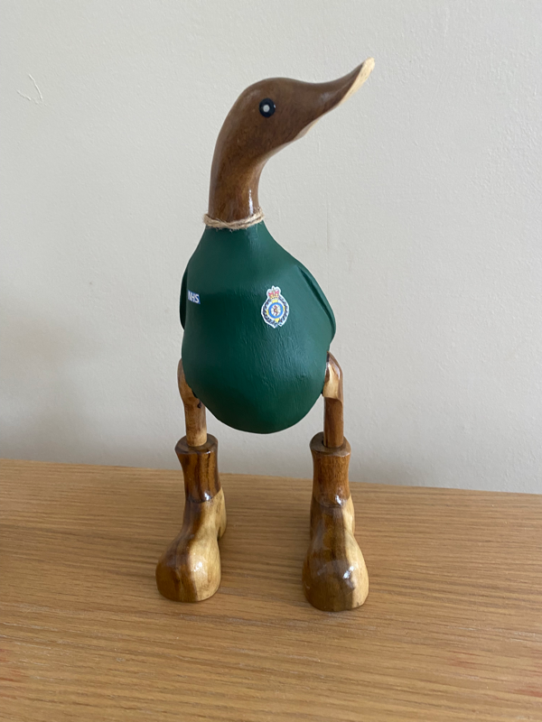 NHS Paramedic Wooden Duck in Boots | Simply Beautiful Wooden Tutu Duck’s